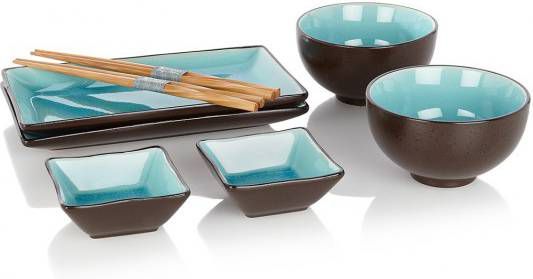 Tokyo Design Studio Glassy Turquoise sushi serviesset 8-delig ...