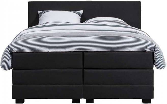 Boxspring Annerstad incl. topdekmatras - 180x200 cm - lederlook ...